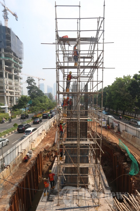 Proyek LRT Kuningan Terus Dikebut, Foto 2 #1758809 - TribunNews.com