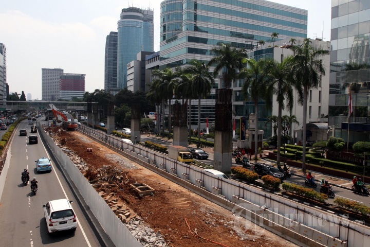 Proyek Pembangunan LRT di Kuningan, Foto 4 #1711718 - TribunNews.com