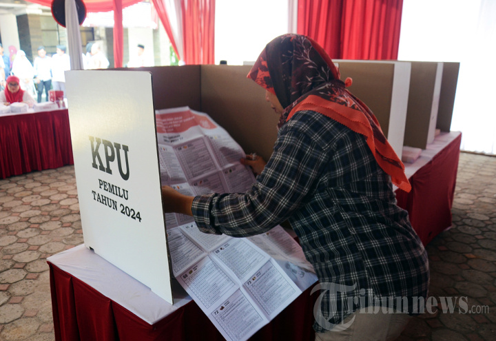 Simulasi Pemungutan dan Penghitungan Suara Pemilu 2024, Foto 7 #1986276 - TribunNews.com