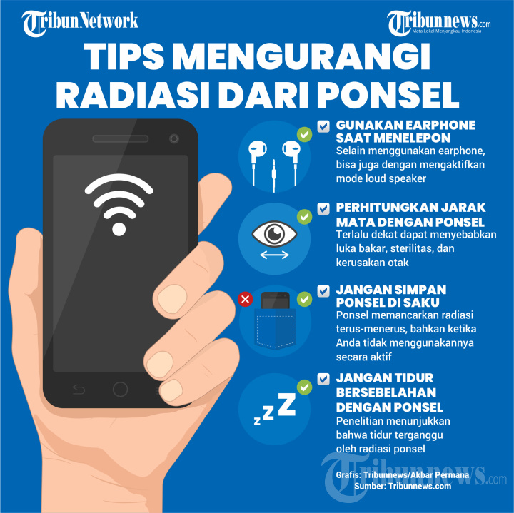 Tips Mengurangi Radiasi dari Ponsel, Foto 1 #1938603 - TribunNews.com