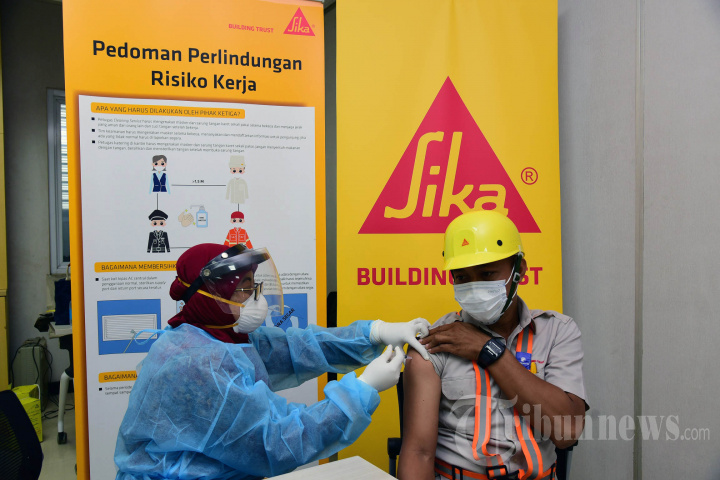 Vaksinasi Gotong Royong Untuk Pekerja Foto 1 1886593 Tribunnews