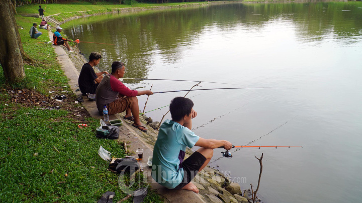 Warga Menjaring dan Memancing Ikan di Danau Tiga Raksa, Foto 1 #1941376 ...