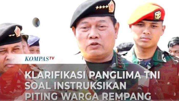 Perintahkan Prajurit untuk 'Piting' Warga Rempang, Panglima TNI Yudo Minta Maaf - TribunnewsWiki.com