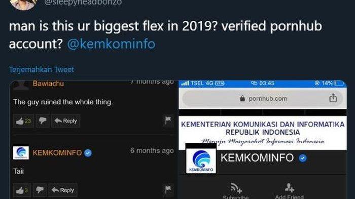 Heboh Akun Twitter Kominfo Muncul di Situs Pornohub, Begini Klarifikasi ...