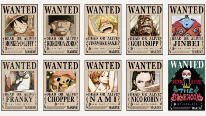 Spoiler One Piece Chapter 1058: Bounty Kru Topi Jerami Bocor, 4 Orang ...