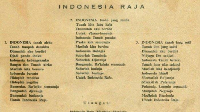 Indonesia Raya (Lagu Kebangsaan) - TribunnewsWiki.com