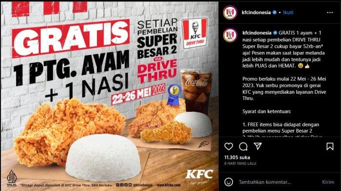 Promo KFC 28 sampai 31 Mei 2023, Dapatkan Soup Gratis Jika Beli via Drive THRU - Halaman all ...