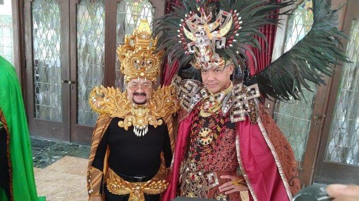 Hadiri Solo Batik Carnival, Ganjar Pranowo Tampil dengan Kostum ala ...