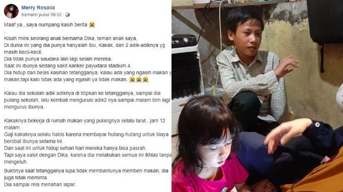Viral Kisah Siswa SMP Urus Ibu yang Menderita Kanker Stadium 4 dan 2 ...