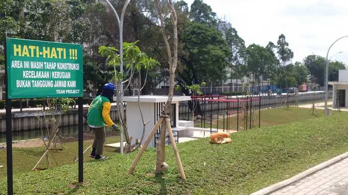Taman di RPTRA Kalijodo Jakarta Utara Mulai Rampung - Wartakotalive.com