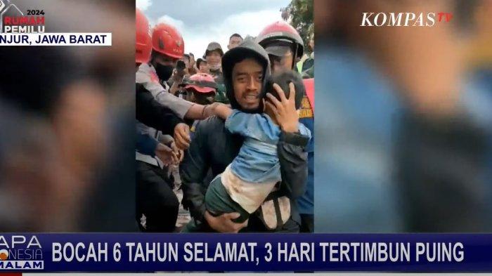 Terkubur Puing Gempa Cianjur Tiga Hari, Bocah 6 Tahun Ditemukan Selamat ...