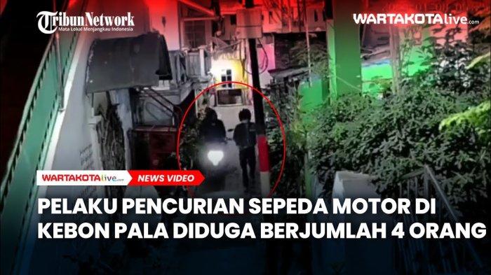 VIDEO Empat Maling Motor Terekam CCTV Beraksi di Kebon Pala Jatinegara ...