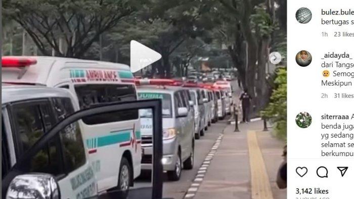 Puluhan Ambulans dan Tenaga Medis dari Pemkot Tangsel Jemput Korban Bus Masuk Jurang di Guci ...
