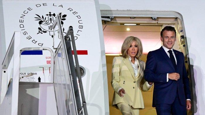 Tiba di Indonesia untuk Bertemu Prabowo Subianto, Presiden Prancis ...