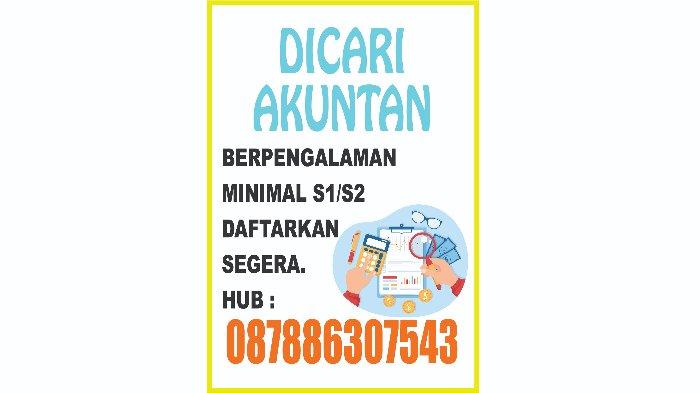 Info Lowongan Kerja Dicari Akuntan Berpengalaman Minimal Jenjang ...