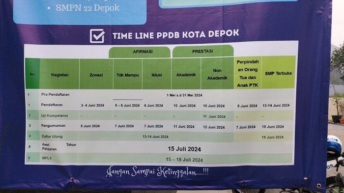 Perhatian Buat Orangtua Jangan Sampai Ketinggalan! Berikut Jadwal PPDB Tingkat SMP Kota Depok ...