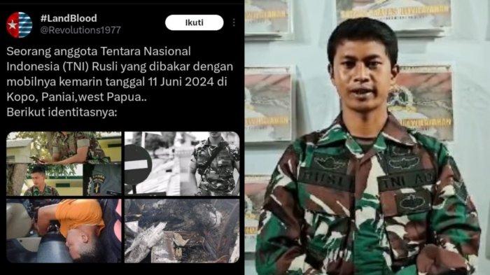 Viral Potret Serka Rusli Dibunuh OPM dan Dibakar di Dalam Mobilnya, Ini ...