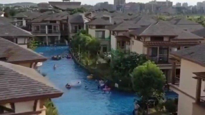 Sebuah Kompleks Dikelilingi Kolam Renang Seperti Sungai, Ternyata Ini Lokasinya - Wartakotalive.com
