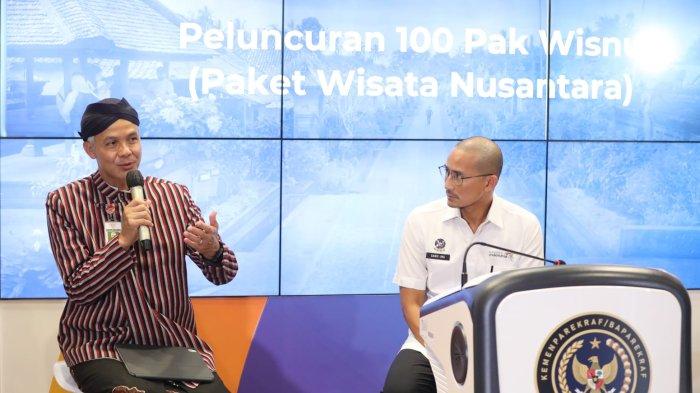 Ganjar Pranowo Bareng Sandiaga Uno Luncurkan 100 Pak Wisnu, Ajak Piknik Dalam Negeri ...