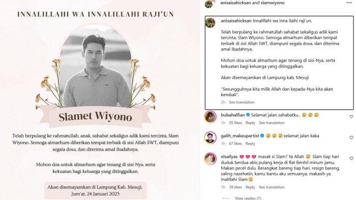 Meninggal Setelah Derita Sakit Paru-paru, Jenazah Makeup Artist Slam Wiyono Dimakamkan di ...