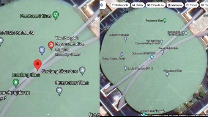 HEBOH! Nama Gedung DPR di Google Maps Berubah Jadi Perkumpulan Tikus ...