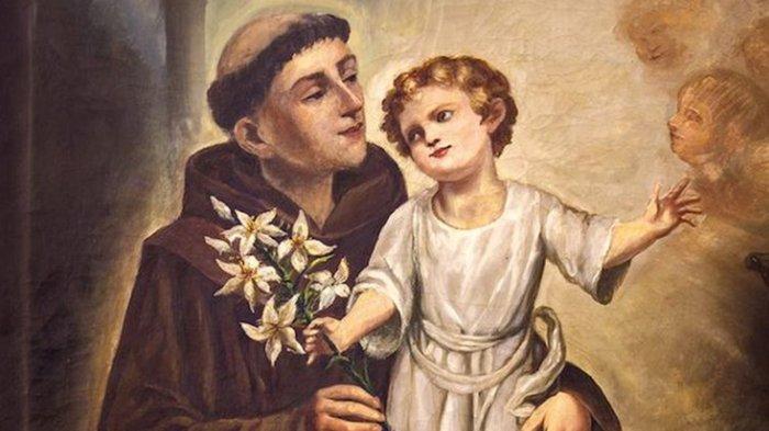 Gambar Santo Antonius Padua Saint Anthony Padua Hi Res Stock
