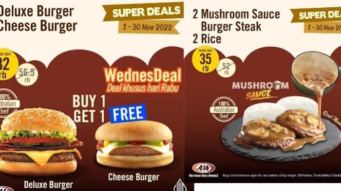 Promo Makanan 2 Burger A&W Cuma Rp30 Ribuan, Geprek Bensu Plus Minum ...