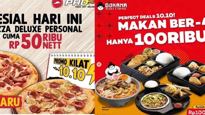 Daftar Promo Makanan 10.10 Diskon hingga 50 Persen: Gokana, PHD ...