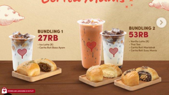 Promo Makanan Akhir Pekan, Beli 1 Kopi Kenangan Gratis 1 Cerita Roti ...