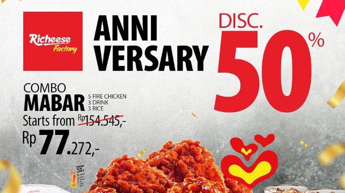 Promo Makanan Rabu, Richeese Ulang Tahun Diskon 50 Persen Jadi Rp77 ...