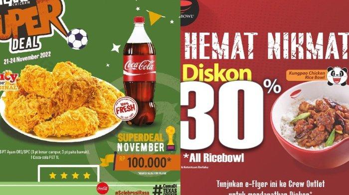 Promo Makanan Selasa 22 November Hemat hingga 30 Persen: Texas Chichen ...