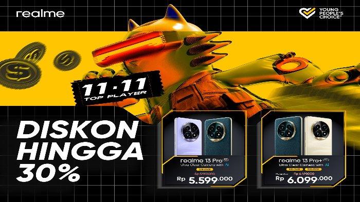Realme Tebar Diskon Ponsel dan AIoT hingga 30 Persen di Festival Belanja Online 11.11 Top Player ...