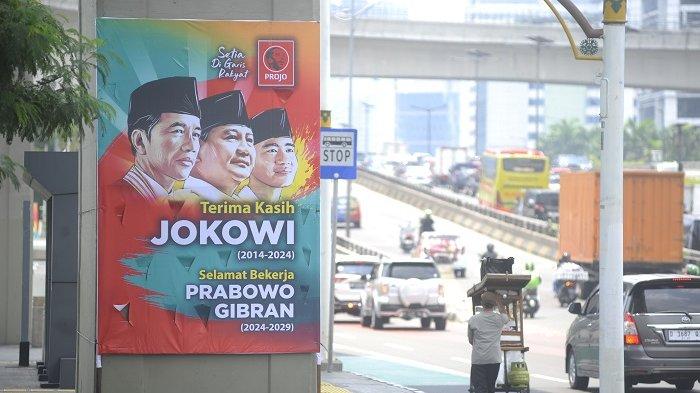 Spanduk 'Terimakasih Jokowi' Bertebaran di Jakarta Jelang Pelantikan Prabowo-Gibran ...
