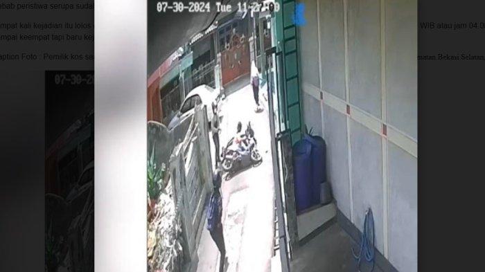 Terekam CCTV, Pencuri Motor Todongkan Pistol Saat Ditangkap Warga di Bekasi, Lolos dari Kepungan ...