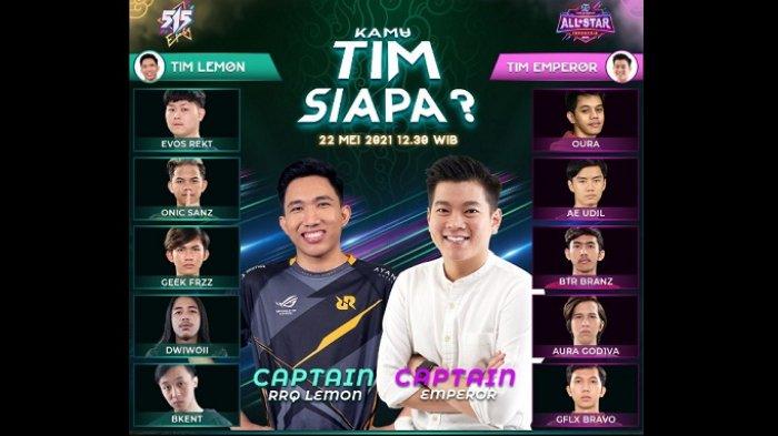 Rangkaian Mobile Legends Bang Bang, Kapten Tim All Star Match Diumumkan ...