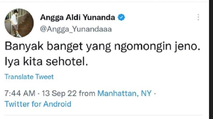 Angga Yunanda Sehotel Bareng Jeno NCT, Netizen Tantang Foto Bareng ...