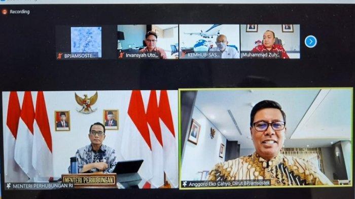 Implementasikan Inpres 2/2021, BPJS Ketenagakerjaan Audiensi Virtual dengan Kemenhub ...