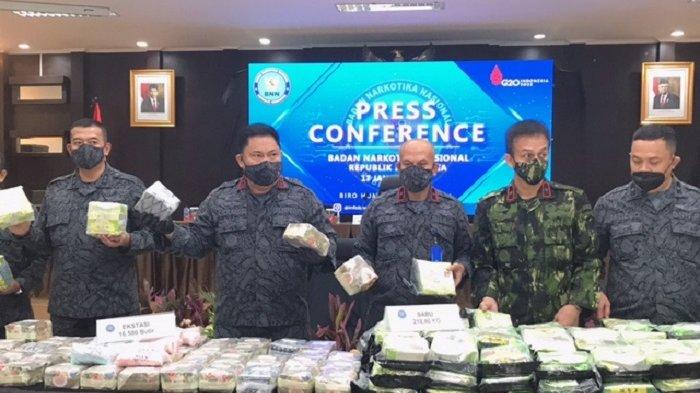 BNN Sita 218,46 Kilogram Sabu dan 16.586 Butir Ekstasi dari Jaringan Tiga Kaltim, Kalbar, dan ...