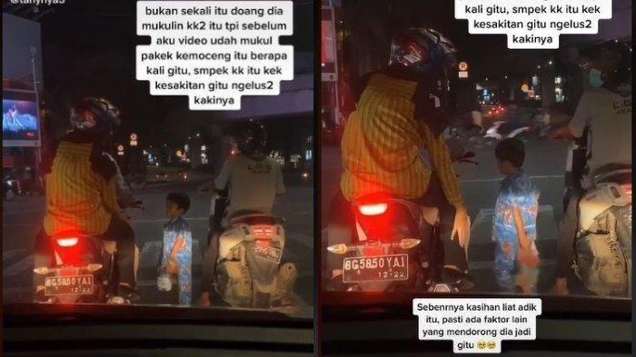 Marah Tak Diberi Uang, Pengemis Cilik Pukul Kaki Pemotor di Lampu Merah ...