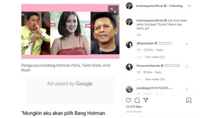 Ini Dugaan Hotman Paris Hutapea Mengapa Dirinya Dipilih Tante Ernie Dibanding Ariel Noah, Durasi ...