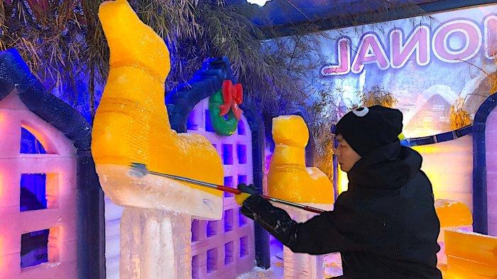 First Frozen Kingdom di Revo Mall Bekasi Hadirkan Taman Es Balok ...