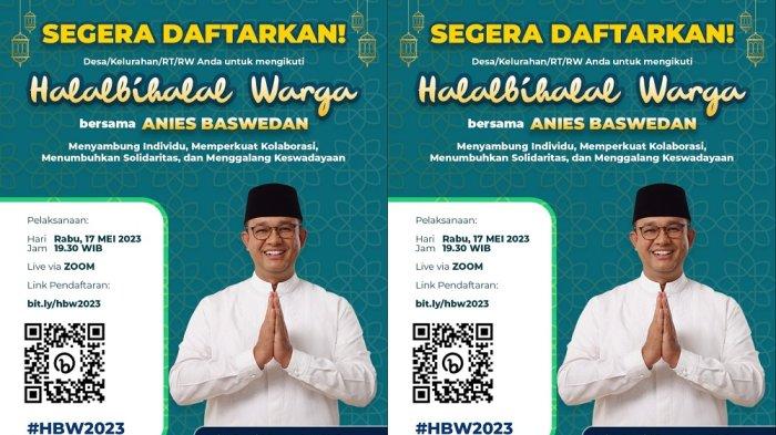 HBW 2023, Pendukung Anies Baswedan Bakal Menggelar Halalbihalal Warga Via Zoom - Wartakotalive.com