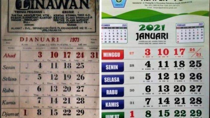 UNIK! Kalender Tahun 1971 Sama Dengan Kalender Tahun 2021, Ini ...