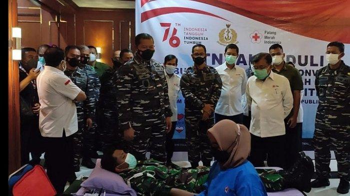Sambut HUT ke-76 Indonesia, Ribuan Personel TNI AL Donor Plasma Konvalesen dan Donor Darah ...