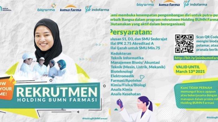 Lowongan Kerja di Perusahaan Farmasi Milik BUMN untuk Lulusan SMA/SMK ...