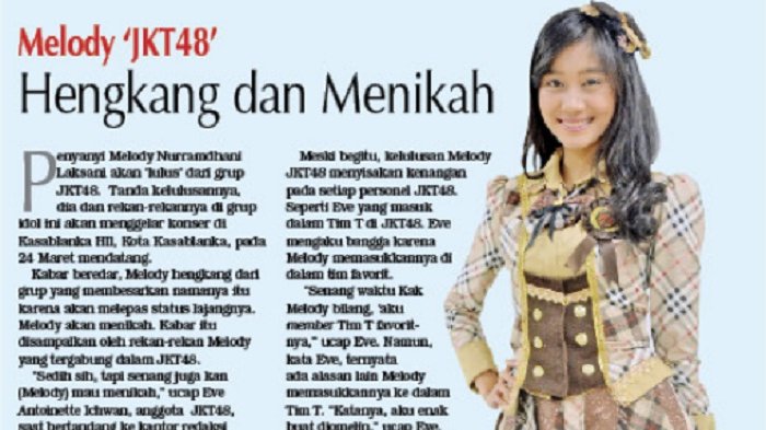 Melody ‘JKT48’ Hengkang dan Menikah - Wartakotalive.com