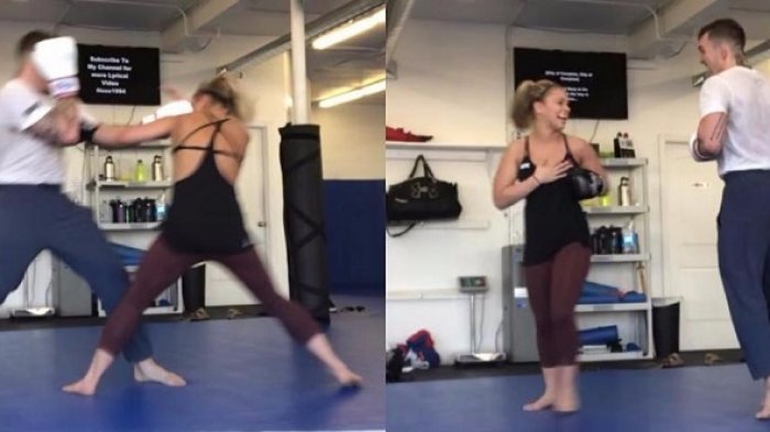 Paige VanZant Latihan Bareng Tunangan - Wartakotalive.com