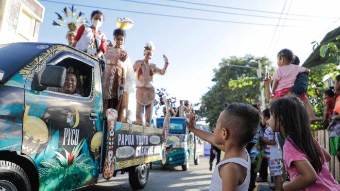 Jelang Peresmian PYCH, Anak-Anak Muda Papua Gelar Karnaval Tema Budaya ...
