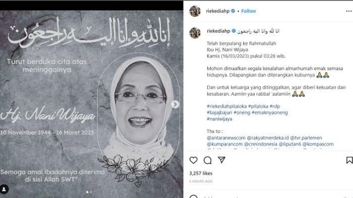 Ungkapan Duka Cita Artis-artis Ternama Untuk Nani Wijaya ...