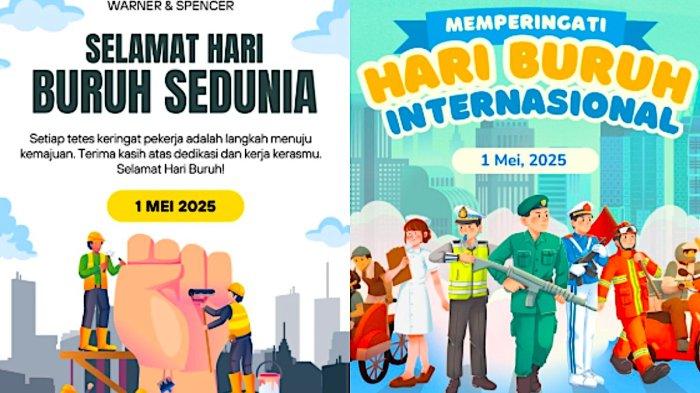 Kumpulan Ucapan Selamat Hari Buruh 2025 dan Poster Menarik Tinggal Download Gratis ...